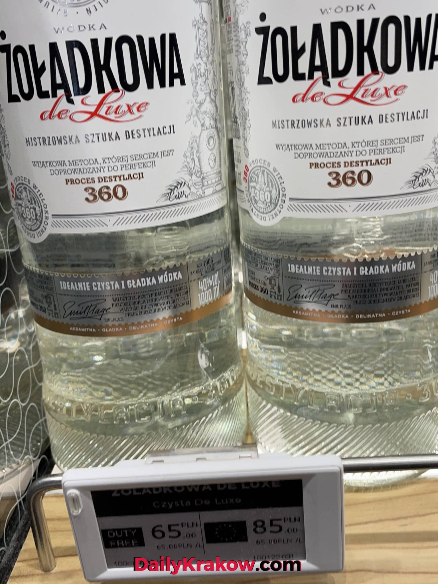 Krakow Airport duty free prices. Alcohol, perfume